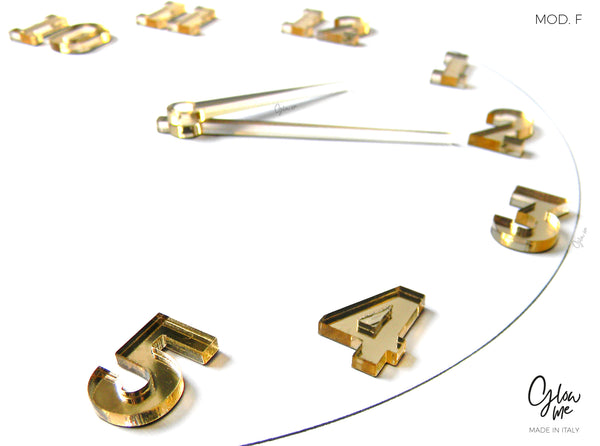 MOD F - SET OF 12 ACRILIC NUMBERS FOR CLOCK MAKING - SELF ADHESIVE - 6 ...