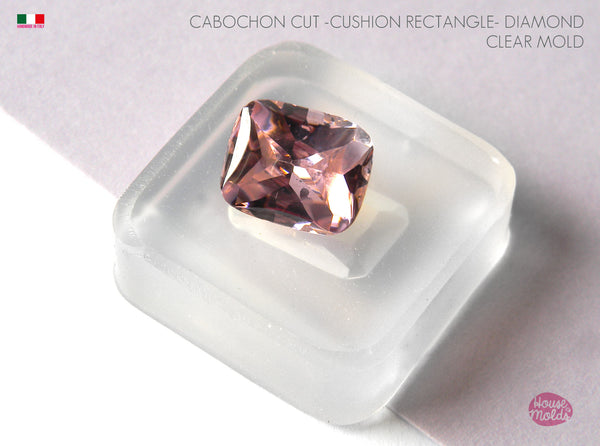 Cabochon Cut Cushion rectangle Diamond 12 x 10 mm 1 Mold - Mold for yo ...