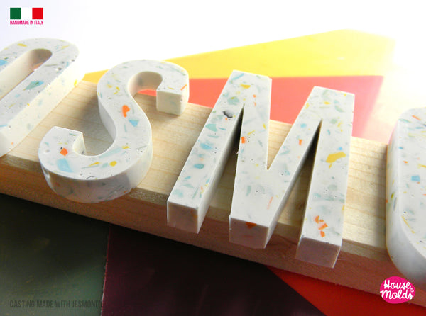 BIG Alphabet Clear Silicone Mold , 6 cm height x approx 2,7 cm wide (e ...