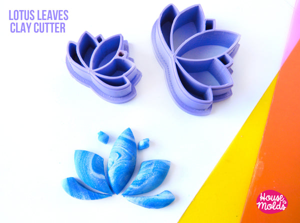 LOTUS LEAVES CLAY CUTTER - BIOBASED PLA - CLEAN CUT EDGES - House of M ...