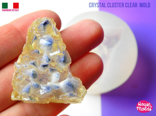 Crystal Cluster Clear mold ,triangular raw Cystal 40 mm x 34 mm- House ...