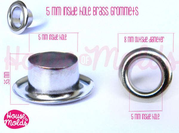 Brass Grommet for European style Beads,drilled Bead, 8x3.5mm, Hole 5mm ...